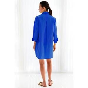 Finley | Dresses | New Finley Nash Techy Taffeta Shirt Dress In Royal ...